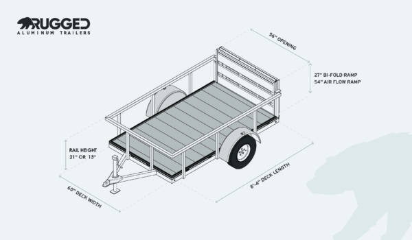 5 x 8 Open Utility Trailer | Rugged Aluminum Trailers