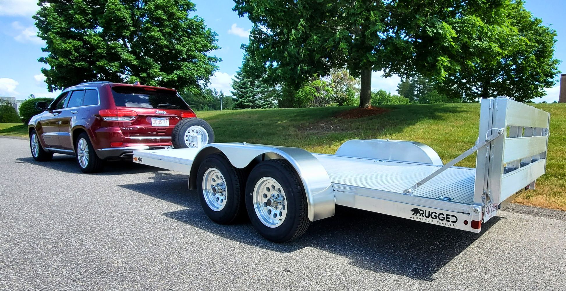 6.5' x 12' Tandem Axle Trailer - Rugged Aluminum Trailers