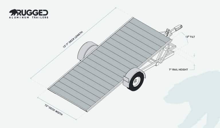 6’ x 13.5’ Tilt Trailer - Rugged Aluminum Trailers
